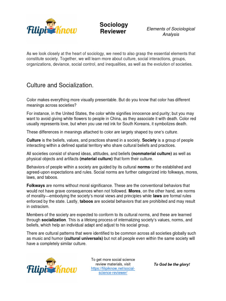 Elements of Sociological Analysis | PDF | Deviance (Sociology) | Society