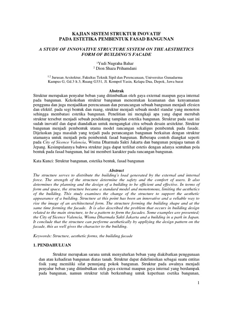 KajianSistemStrukturInovatif Yudi | PDF