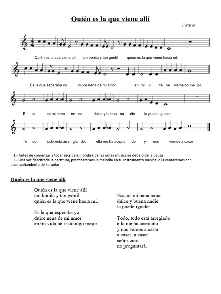 Quien Es La Que Viene Allï | PDF