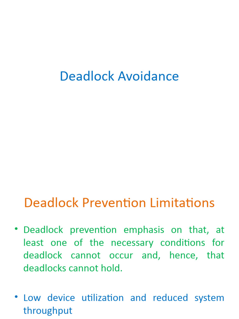 UNIT-2 Deadlock Avoidance | PDF | Concurrency (Computer Science) | Computer Science