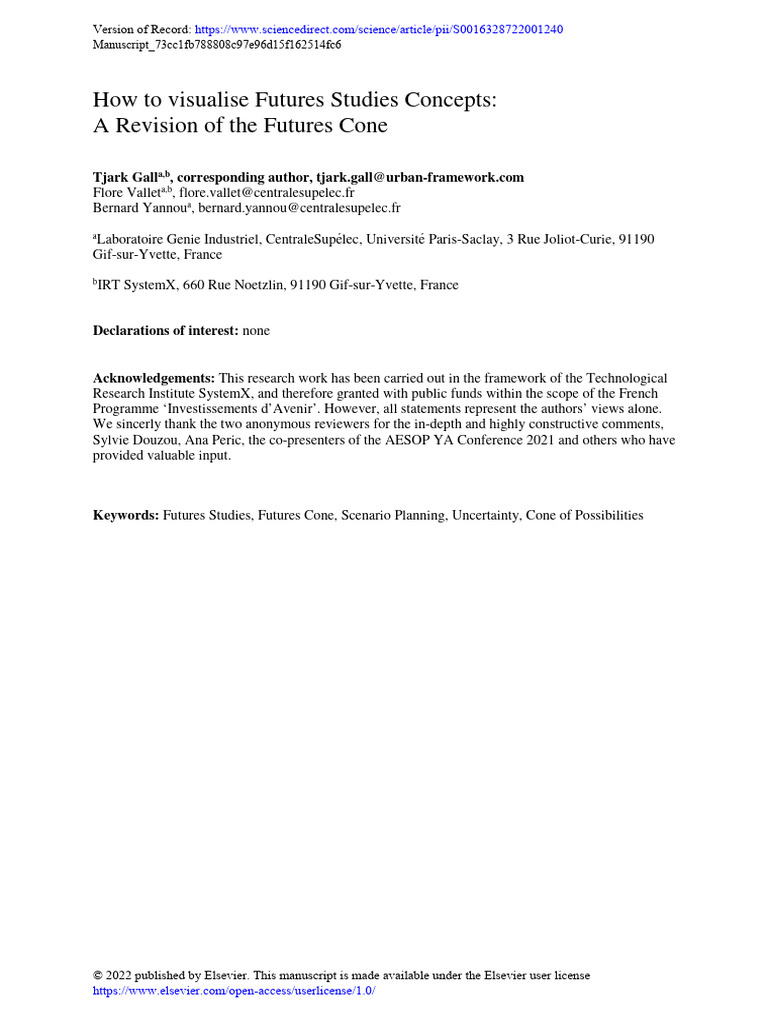 How To Visualise Futures Studies Concepts: A Revision of The Futures ...
