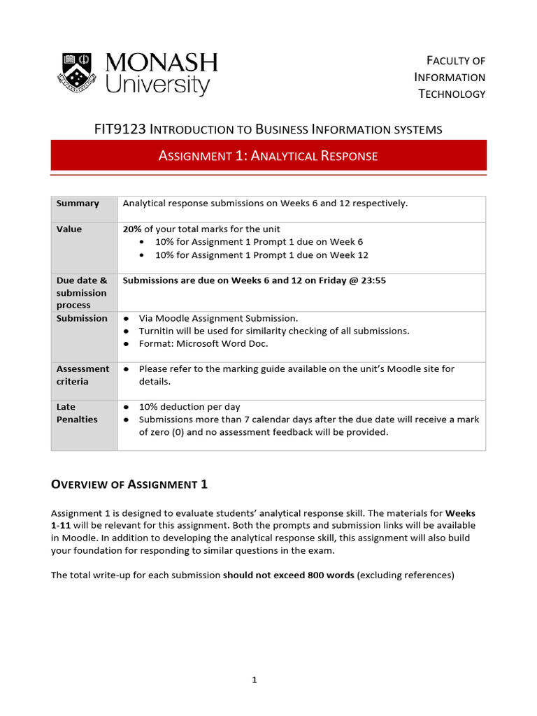 Assignment 1 Instructions | PDF | Plagiarism | Citation