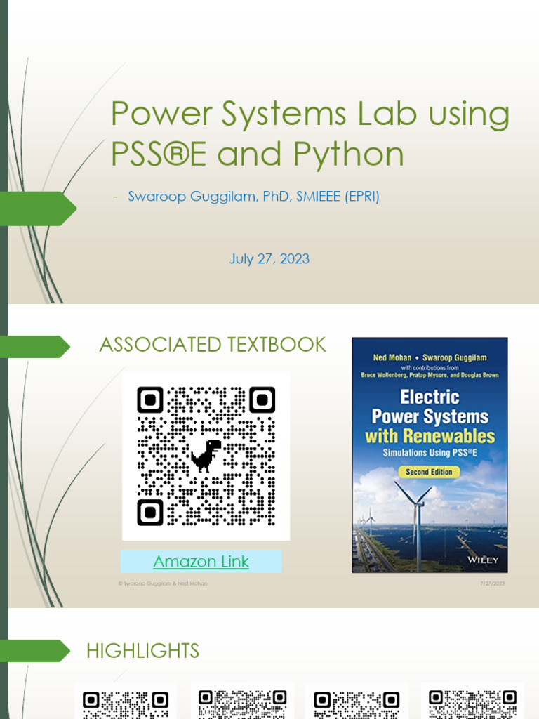 Power Systems Lab Using PSSE and Python | PDF | Electric Power Transmission | High Voltage ...