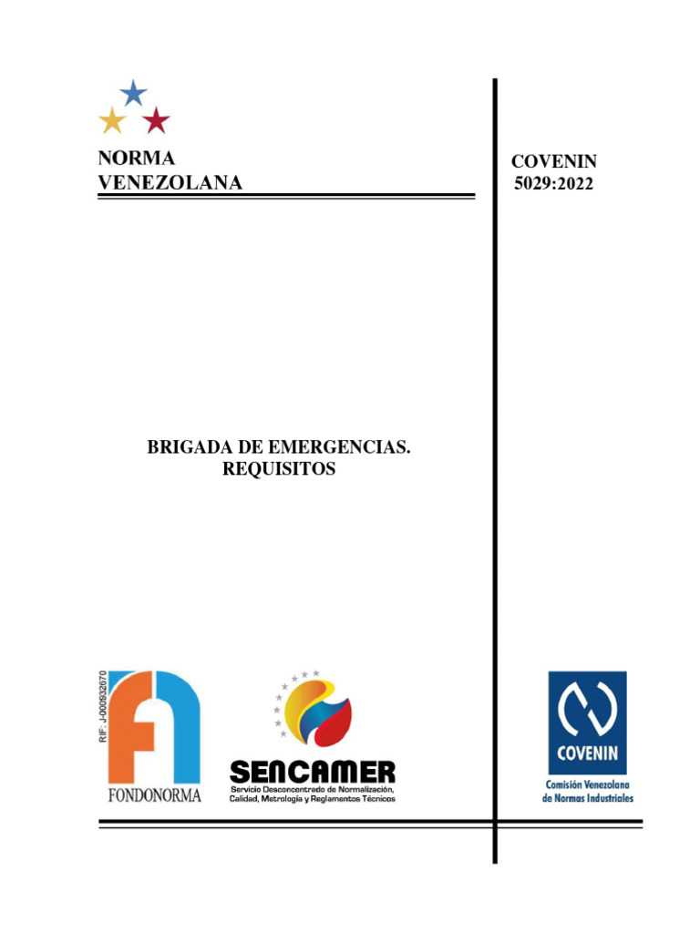 Covenin 5029:2022 | PDF | Seguridad y salud ocupacional | Primeros auxilios