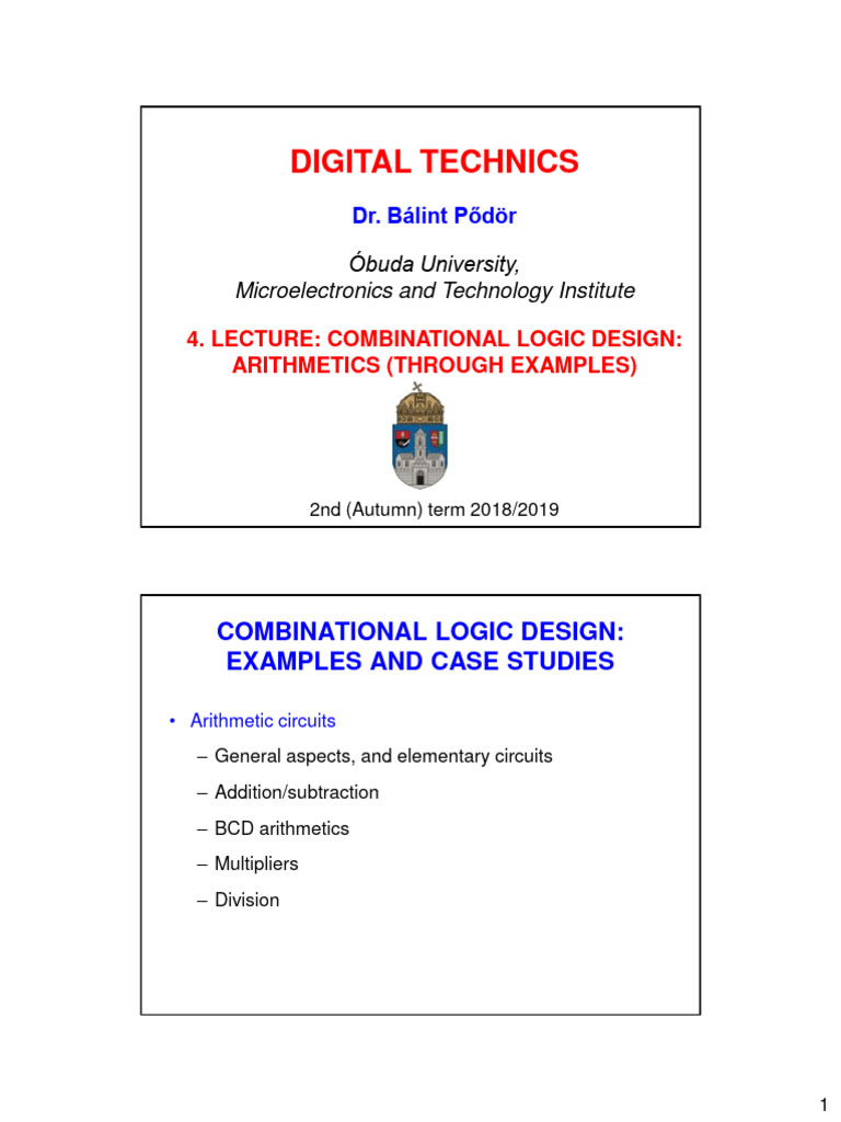 Lecture 04 | PDF | Subtraction | Binary Coded Decimal