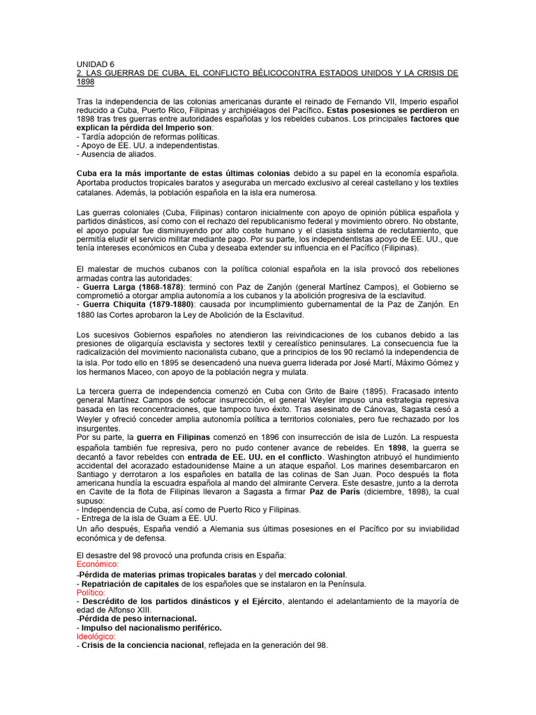 6.2 Historia | PDF | Cuba | España