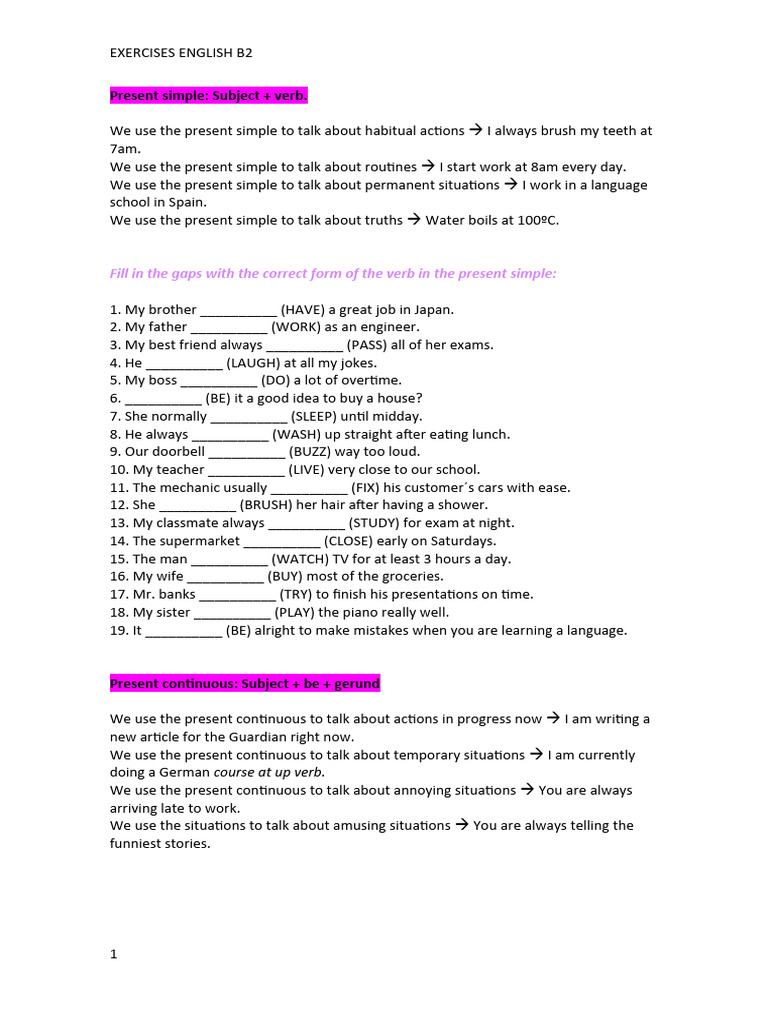 Repaso de Tiempos Verbales en Inglés | PDF | Linguistics | Grammar