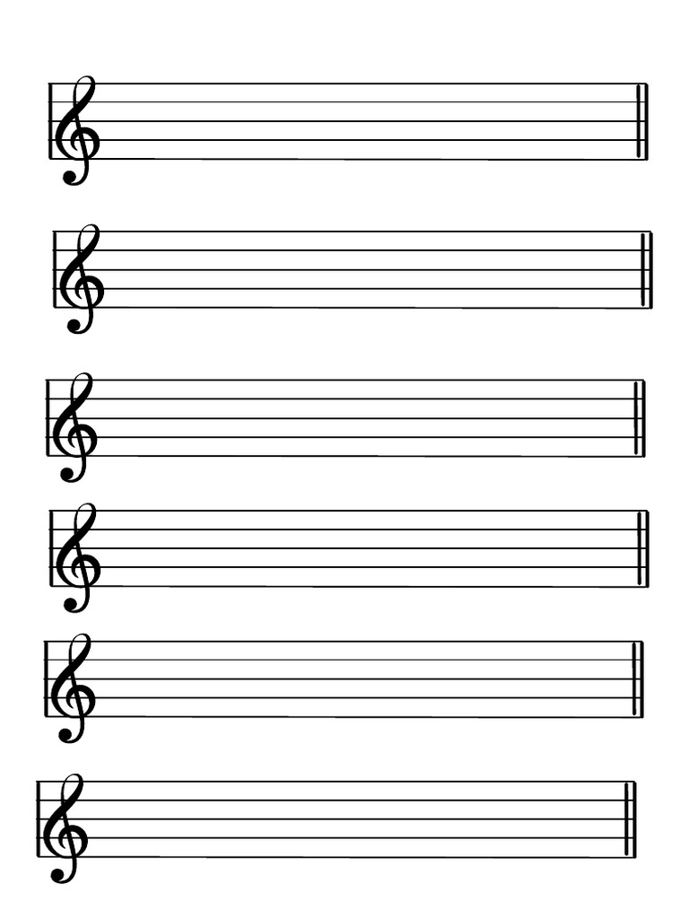 Pentagrama Con Llave de Sol | PDF