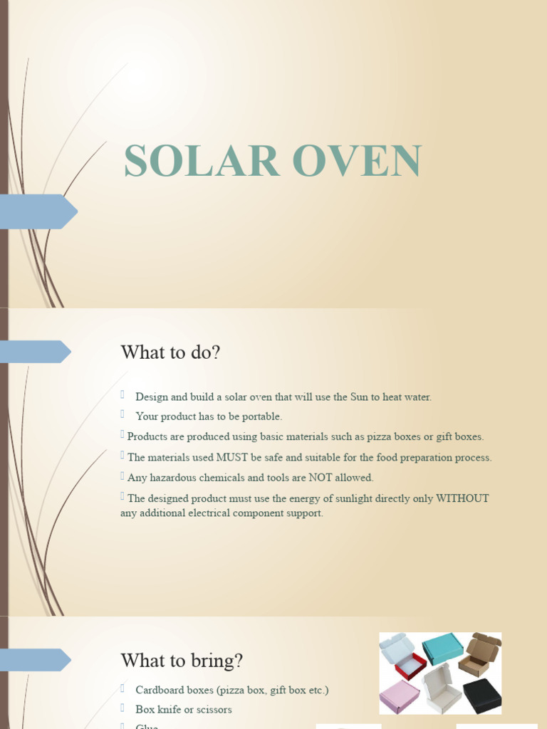 Build a Portable Solar Oven Guide | PDF | Cooking, Food & Wine | Home ...