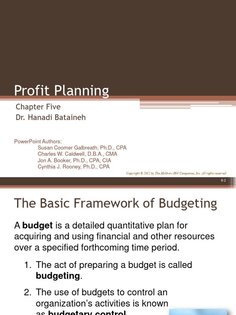 Chapter 5 Planning Budget | PDF | Budget | Inventory