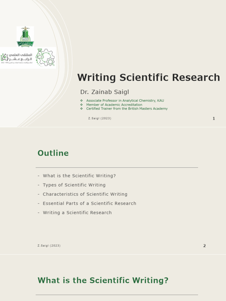 14SF-Writing Scientific Research Final 2023 | PDF | Scientific Method ...