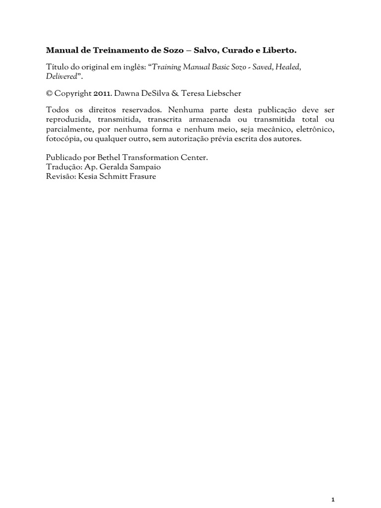 Sozo Book Official Manual | PDF | Família | Amor