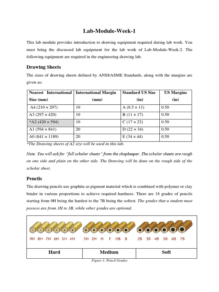 Lab Module # 1 | PDF | Pencil | Drawing