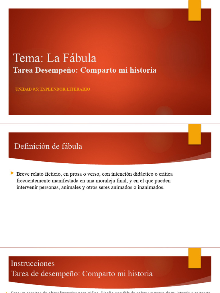 Tema La Fábula | PDF | Fábula