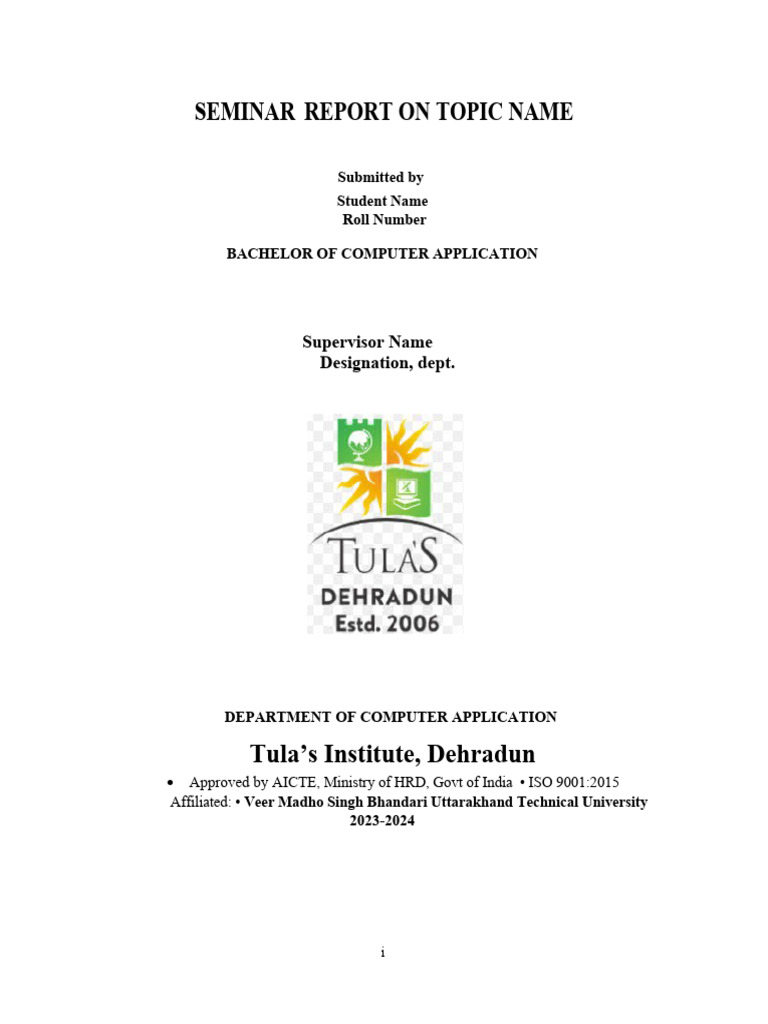 Seminar-Report-front pages | PDF