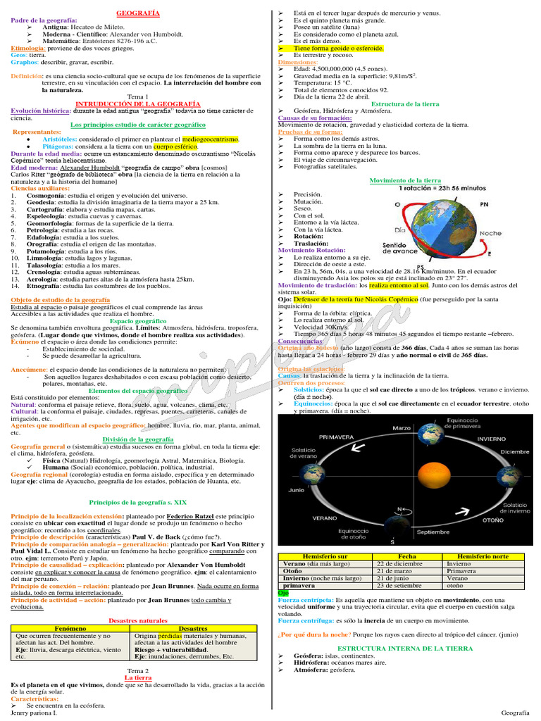 Geografía 03 | PDF | Herida | Tierra