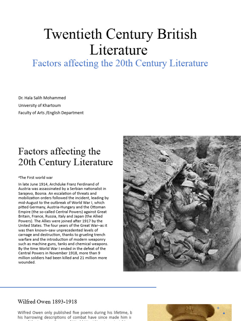 20th Century British Literature Factors | PDF | History