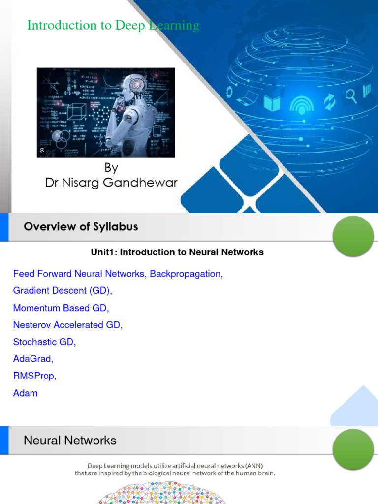 DL Unit 1 | PDF | Artificial Neural Network | Mathematical Optimization