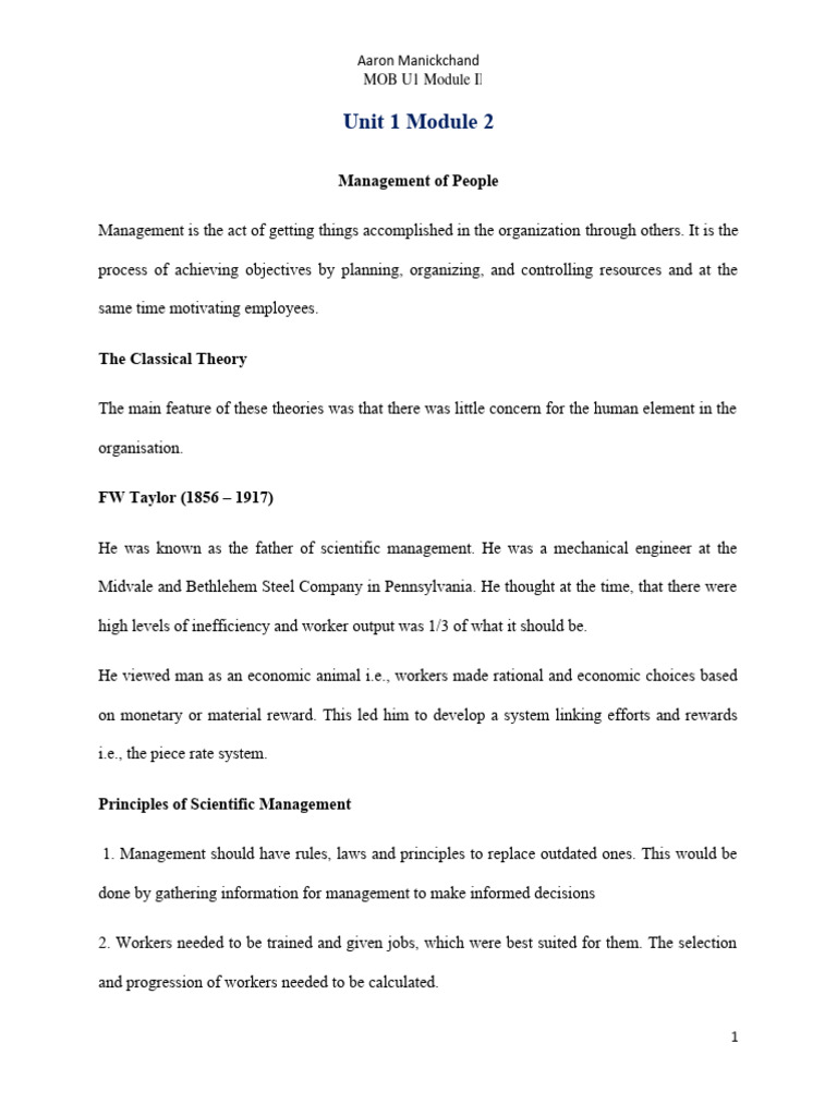 Unit 1 Module 2 1 | PDF | System | Organizational Structure