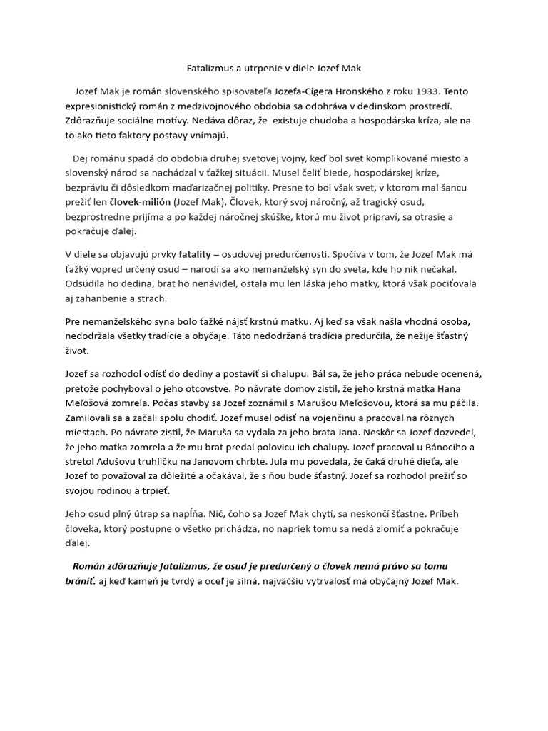 Jozef Mak Sloh | PDF