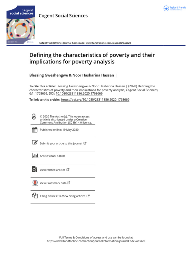 Characteristics of Poverty Explained | PDF | Poverty | Poverty ...