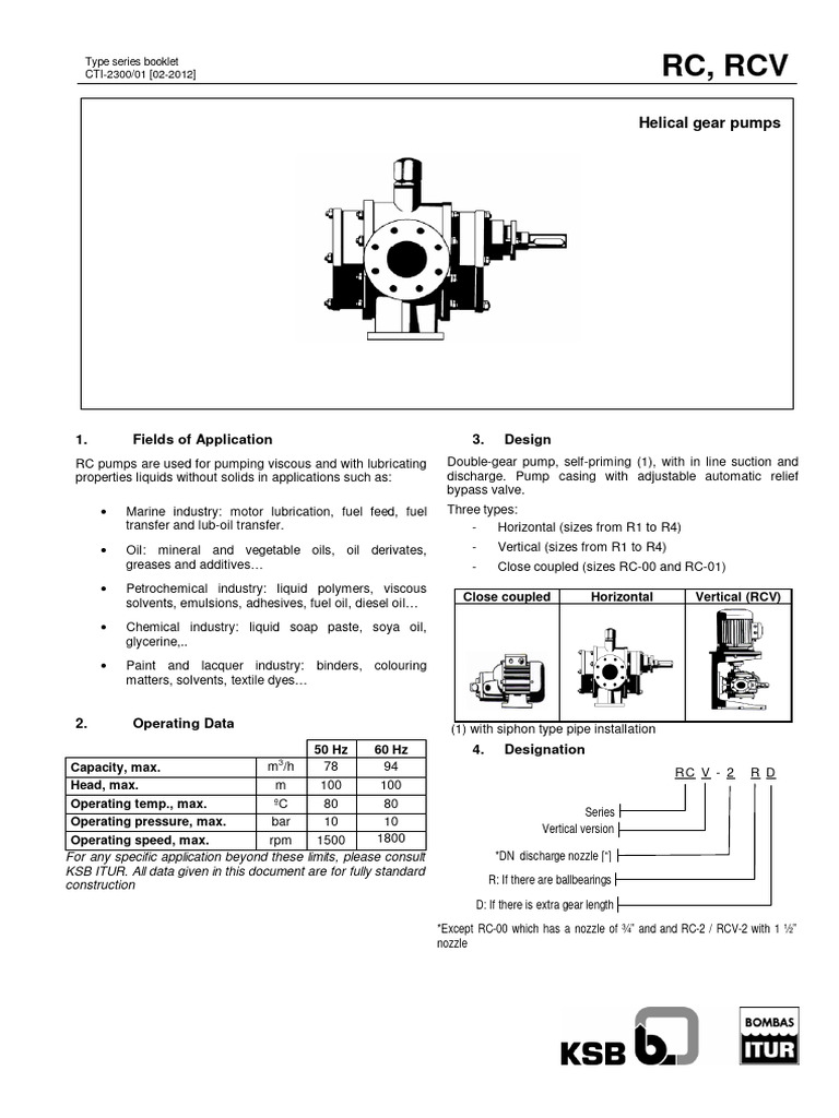 Manual Técnico - RC RCV | PDF | Bearing (Mechanical) | Valve