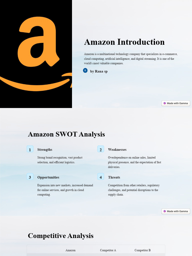 Amazon Introduction | PDF | E Commerce | Cloud Computing