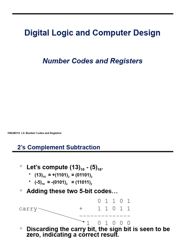 Number Code Complement | Download Free PDF | Binary Coded Decimal | Computer Data Storage