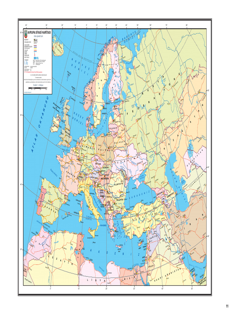 Avrupa Siyasi Haritasi PDF Indir | PDF