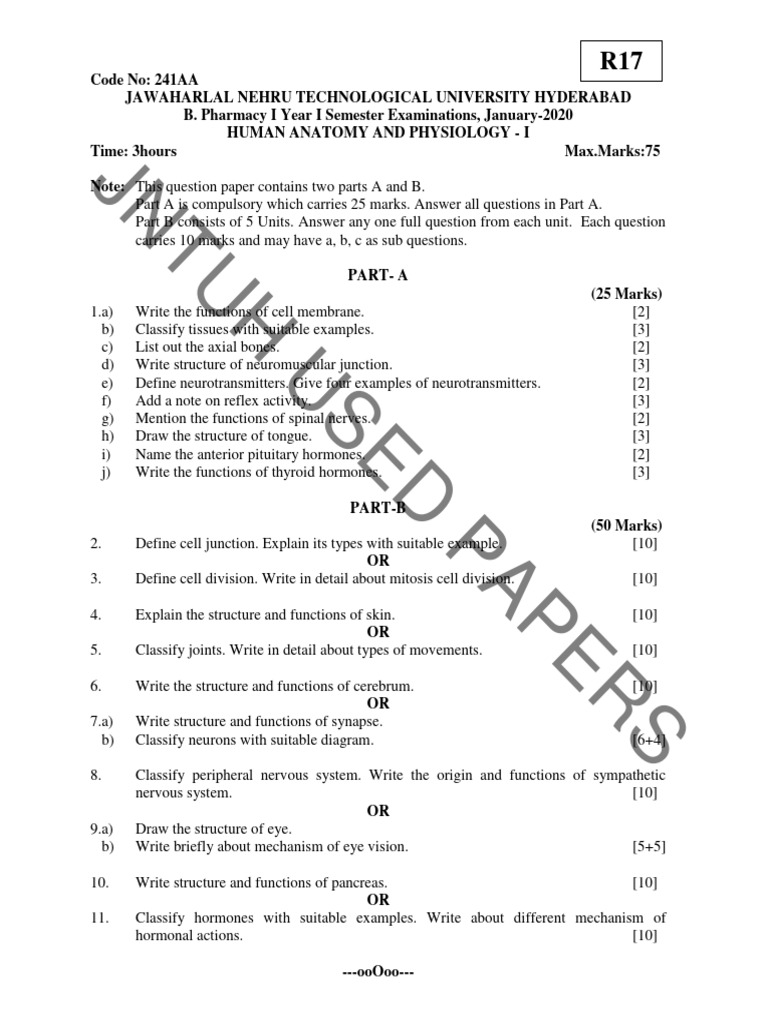 Humana Anatomy Q7 | PDF | Nervous System | Hormone