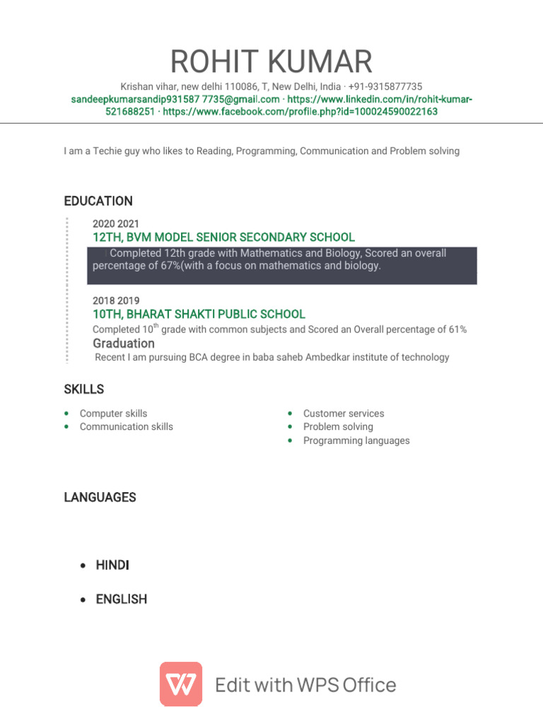 657d4965c9bb5 Rohit Resume | PDF