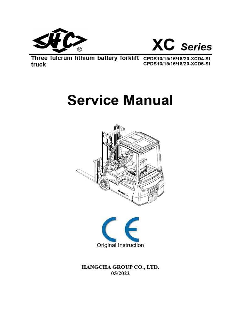 CPDS20 SM XC 1.3 X2.0t 3 W Electric Forklift Truck 202205 en NonCE ...