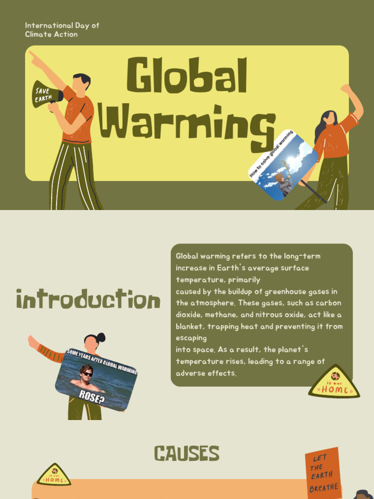 Green and Beige Illustration Climate Change Presentation | PDF ...