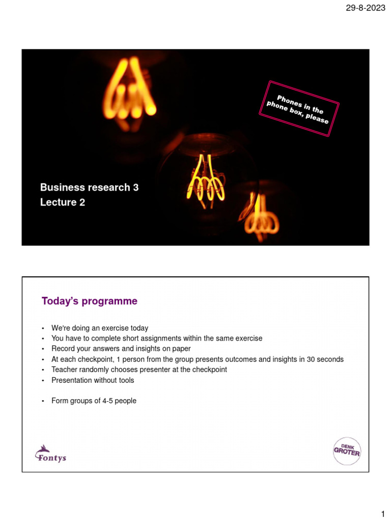 Business Research - Lecture 2 - Handout | PDF | E Commerce | Business Economics