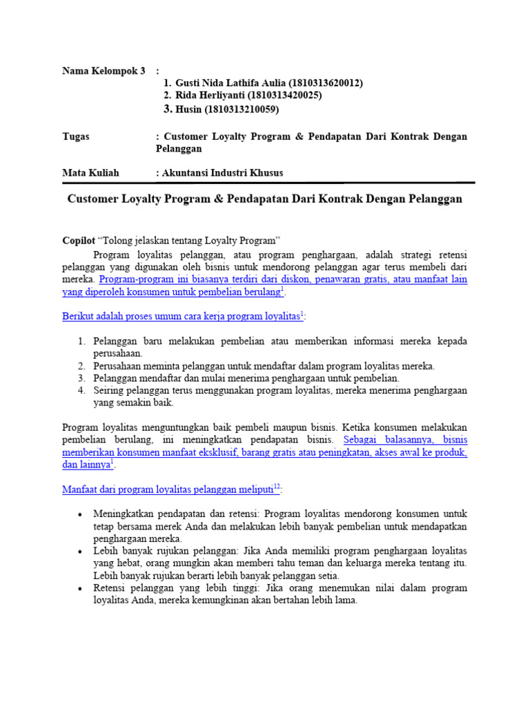 Program Loyalitas Pelanggan | PDF