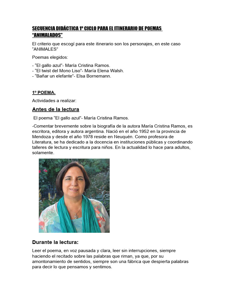 Secuencia de Lectura Poemas | PDF | Poesía