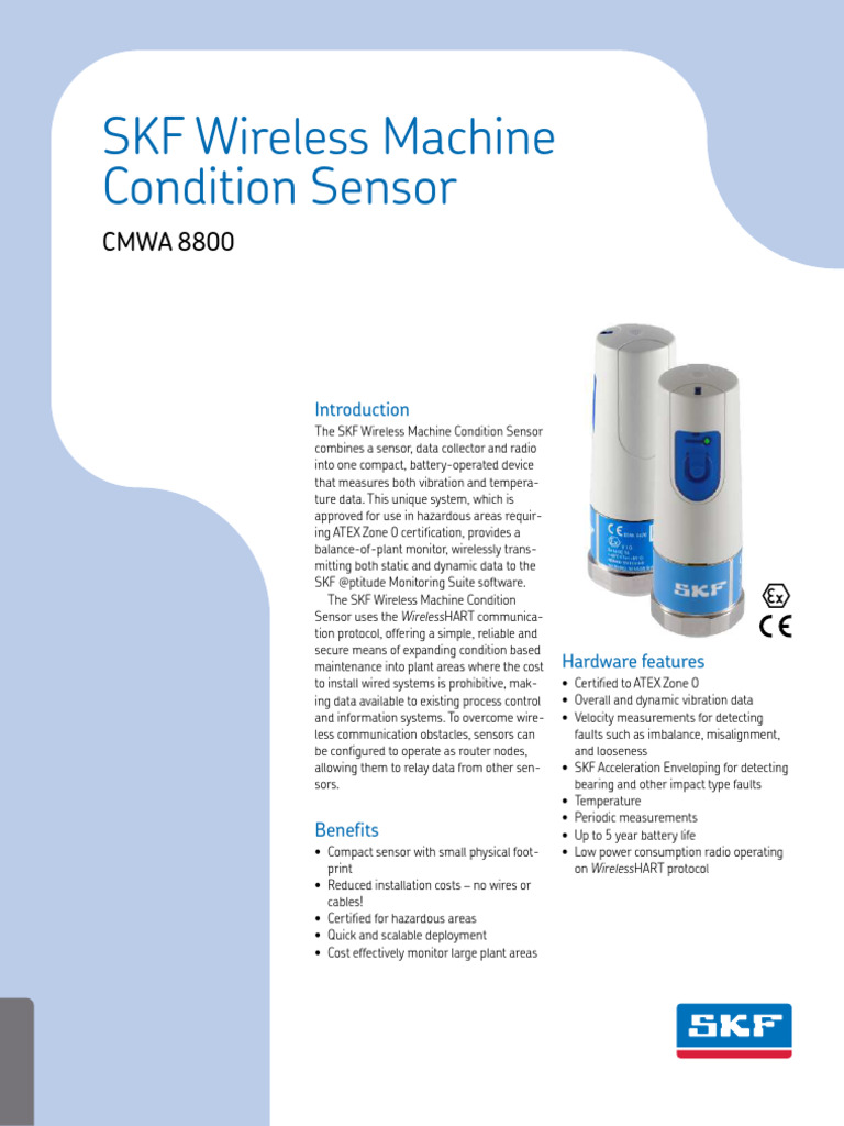 0901d196802508d5 CM P8 10243 4 EN SKF Wireless Machine Condition Sensor - Data Sheet | PDF ...
