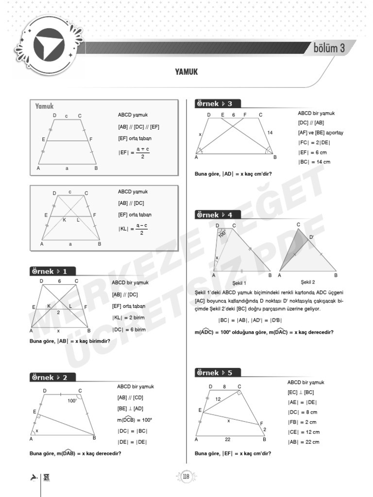 Tyt Geometri Yamuk Konu Anlatimi PDF | PDF