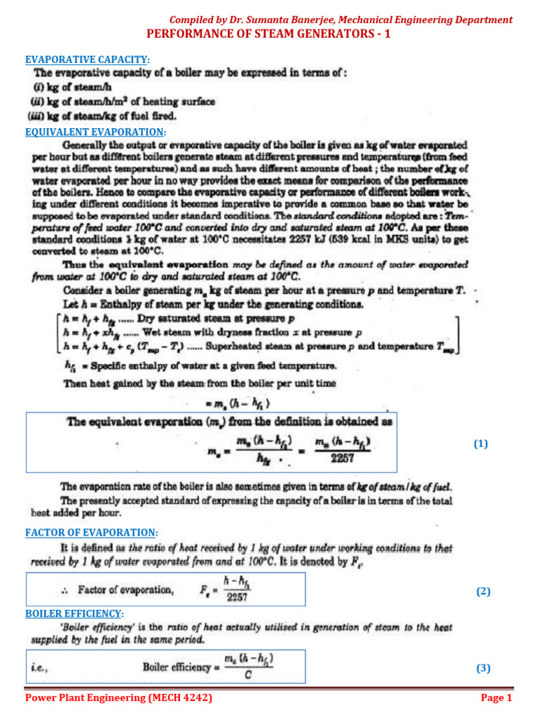Steam Generator Performance Overview | PDF