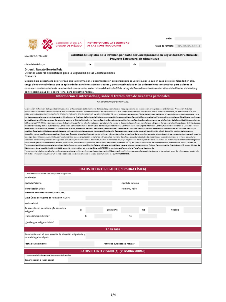 Formato Instituto 2024 Isc | PDF | México