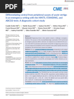HINTS Exam for Vestibular Assessment | PDF | Vertigo | Vestibular System