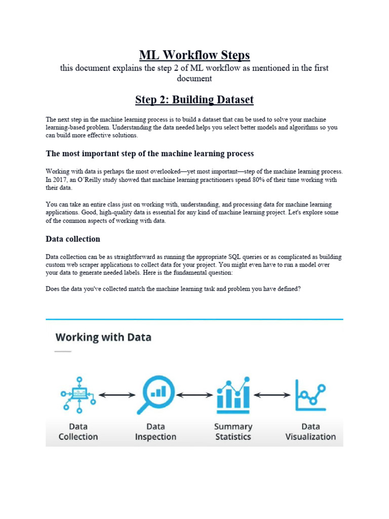 ML Workflow Steps: Step 2: Building Dataset | PDF | Machine Learning ...