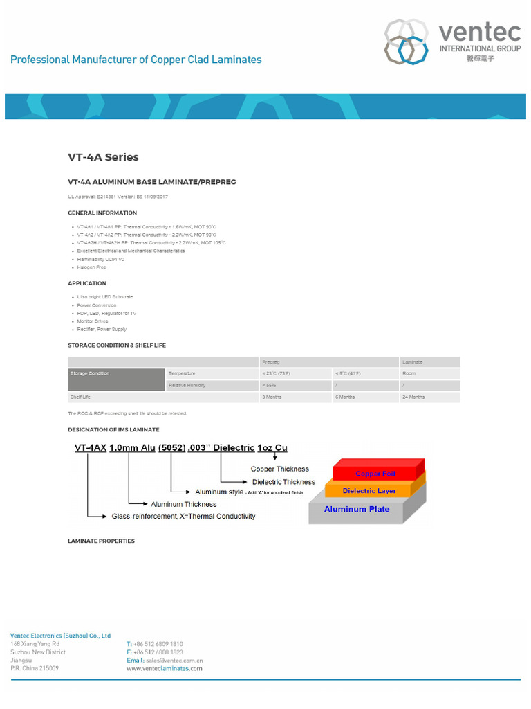Datasheet VT-4A Series | PDF | Strength Of Materials | Printed Circuit Board