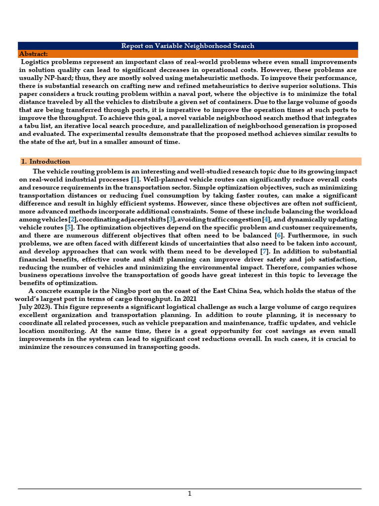 VNSA | PDF | Mathematical Optimization | Routing
