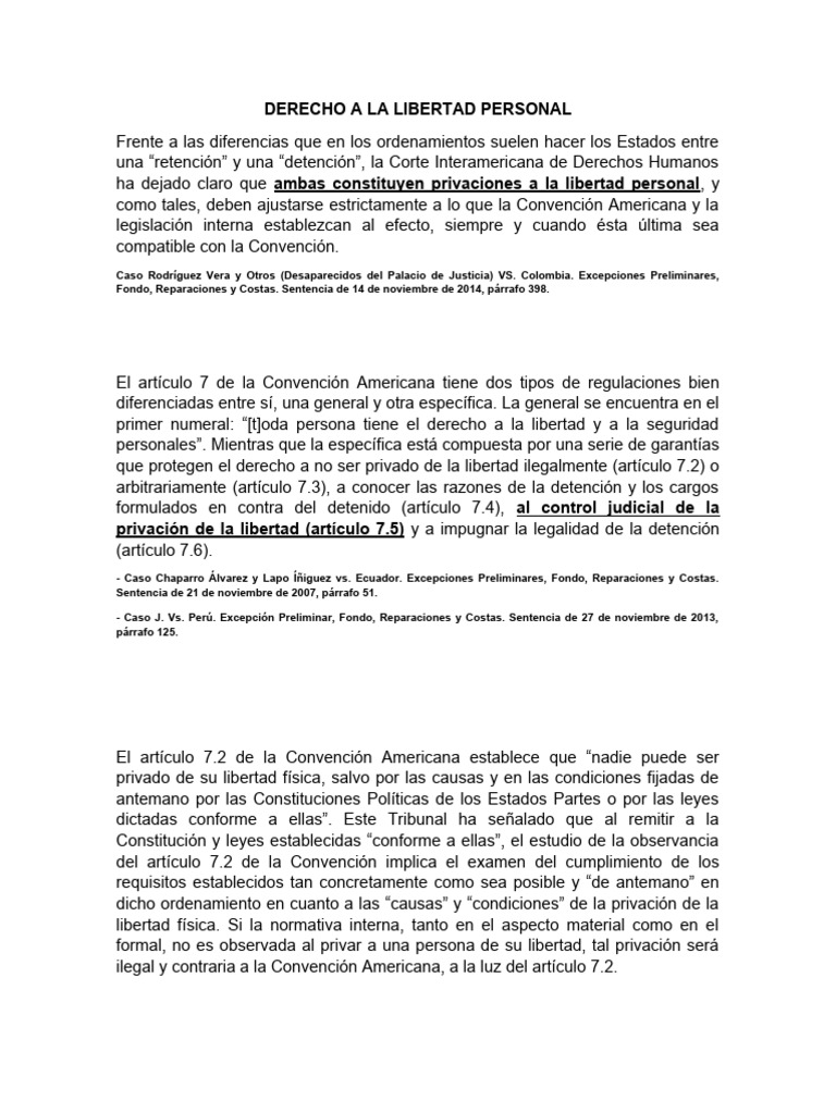 Derecho A La Libertad Personal | Descargar gratis PDF | Convenio ...