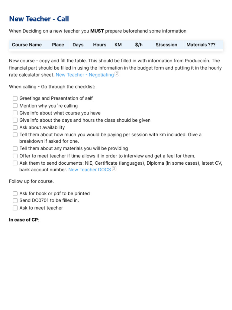 New Teacher - Call | PDF