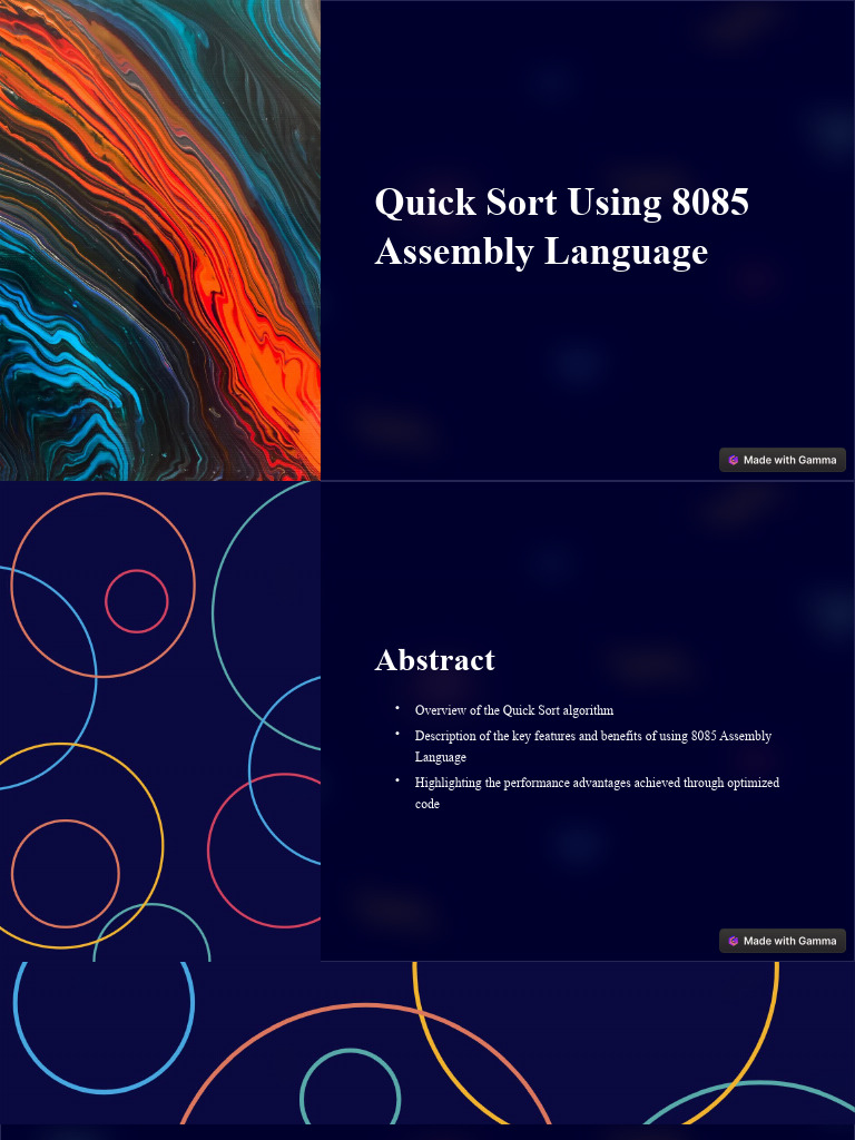 Quick Sort Using 8085 Assembly Language | PDF | Computer Programming | Assembly Language