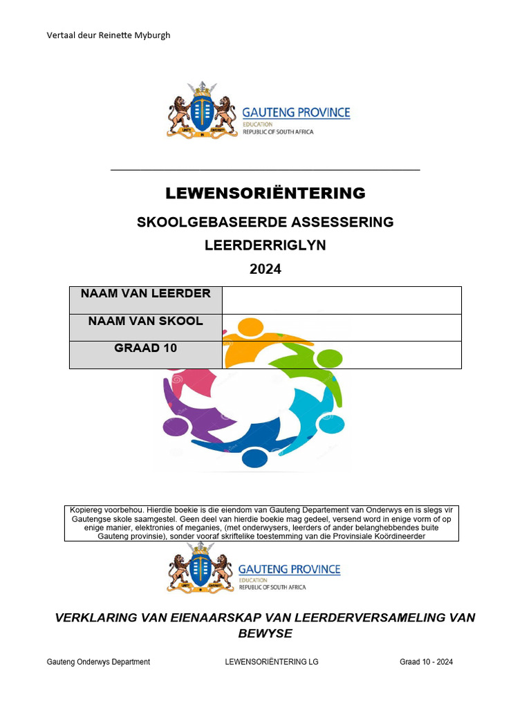 2024 GR 10 BRONGEBASEERDE TAAK LG - 08 Jan 2024 Reinette Myburgh | PDF