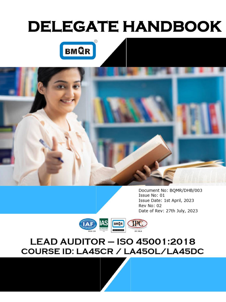 Delegate Hand Book ISO 45001 LA | Download Free PDF | Audit | Quality ...