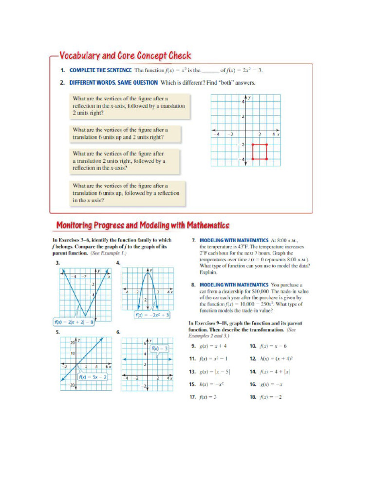 Practice Function Transformation | PDF